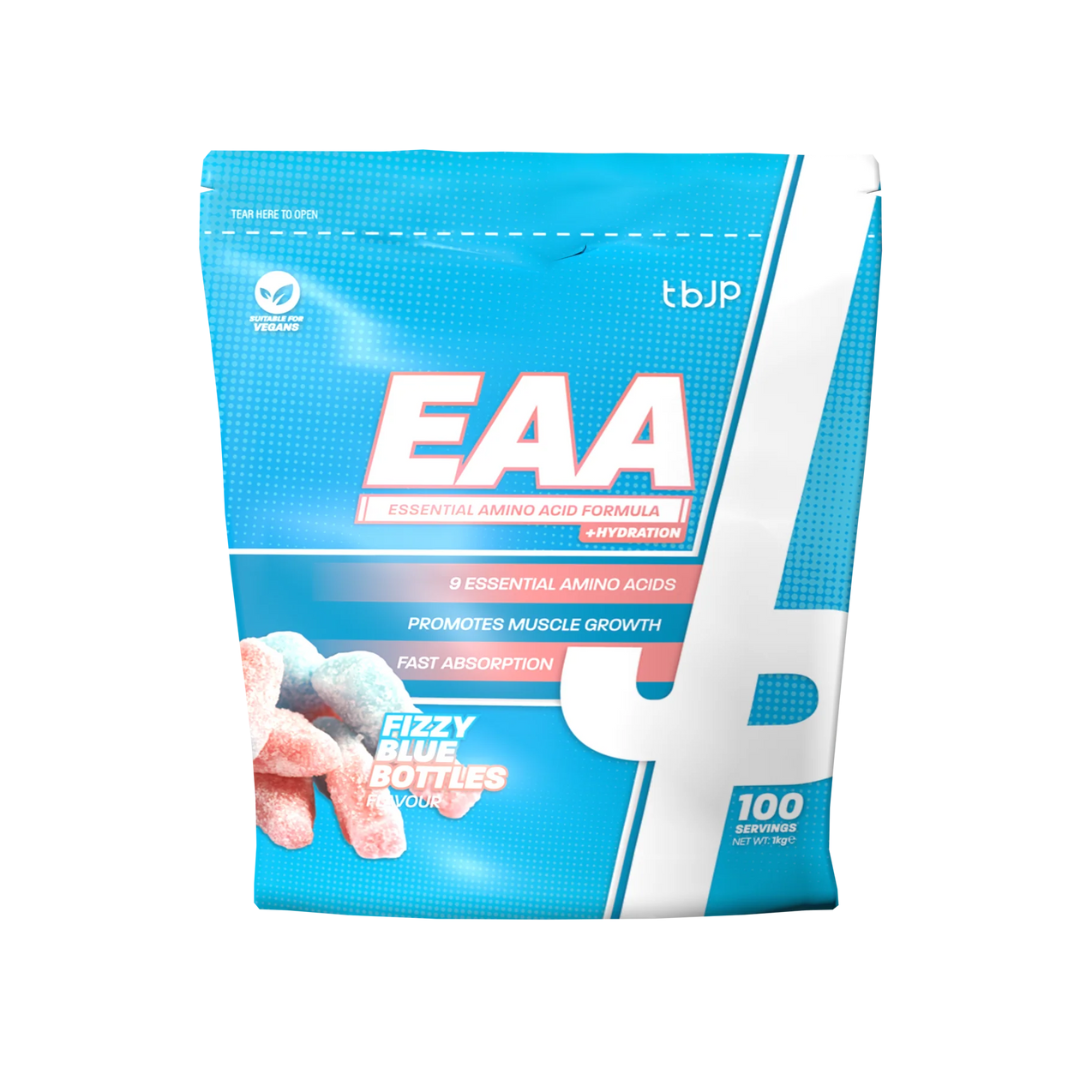 Trained By JP EAA 1kg Fizzy Blue Bottles – The Box Supplements