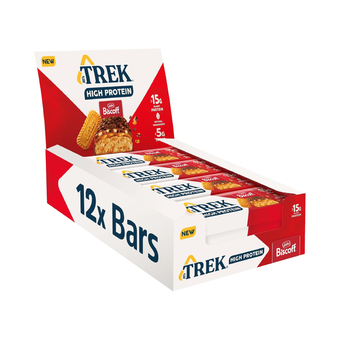 Trek High Protein Low Sugar 12x55g Biscoff – The Box Supplements
