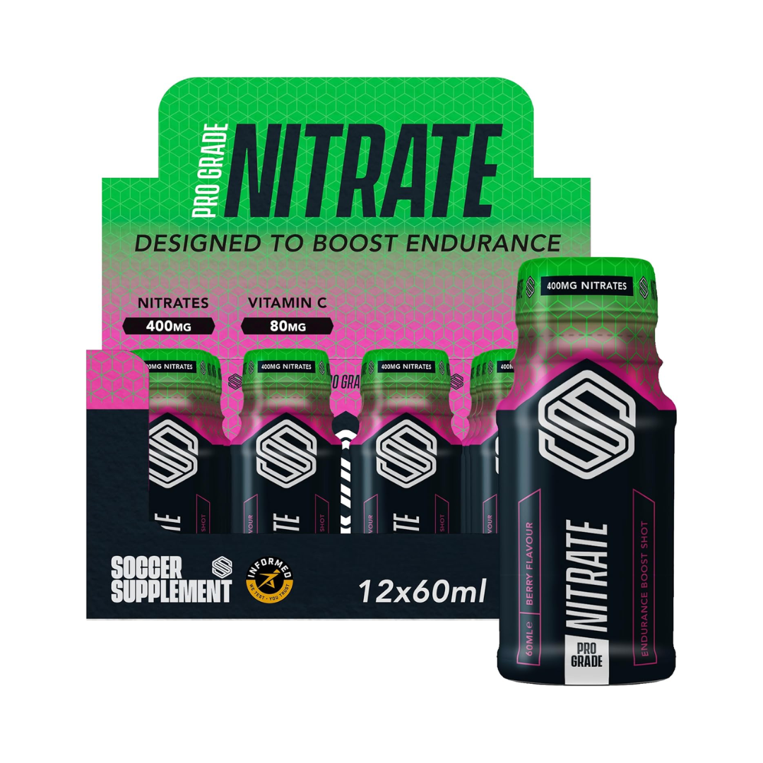 Soccer Supplement Nitrate Shot 12x60ml Mixed Berry – The Box Supplements