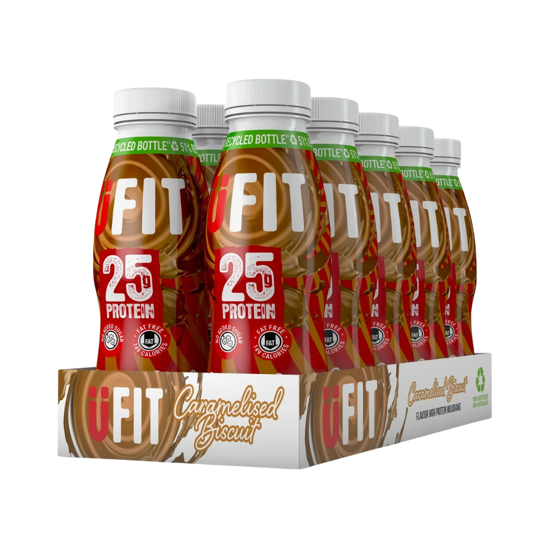 UFIT Protein RTD 10x330ml Caramelised Biscuit – The Box Supplements