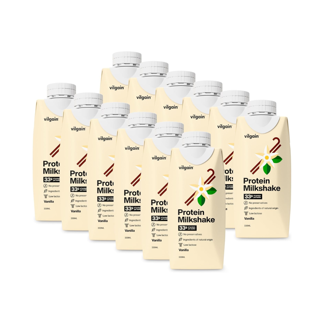 Vilgain Protein Milkshake 12x330ml Vanilla – The Box Supplements