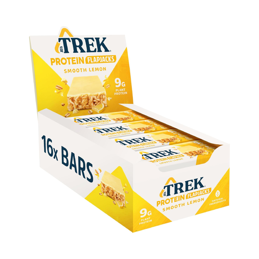Trek Protein Flapjack 16x50g Smooth Lemon – The Box Supplements