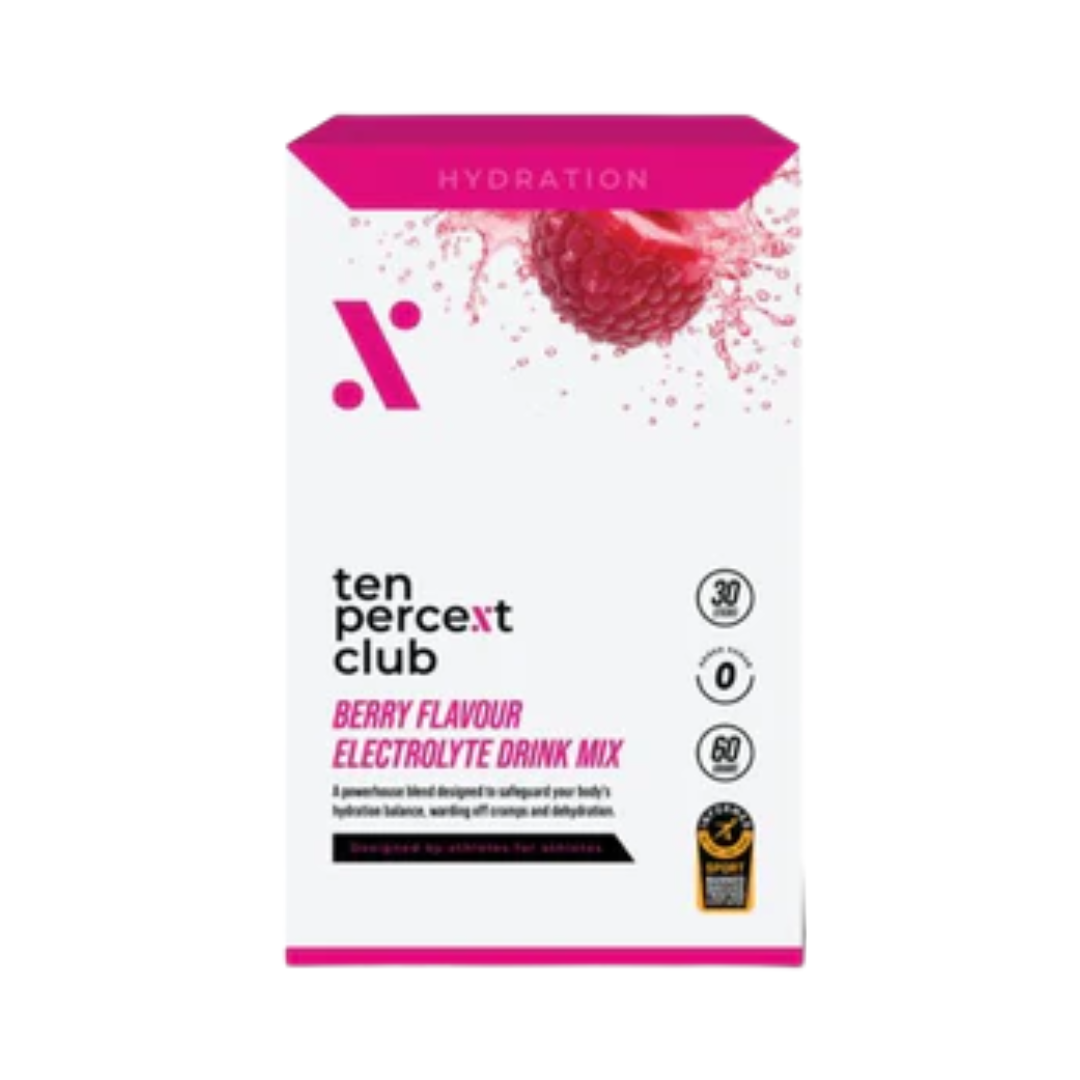 The Ten Percent Club Electrolytes - Mixed Berry 28 Sachets – The Box ...