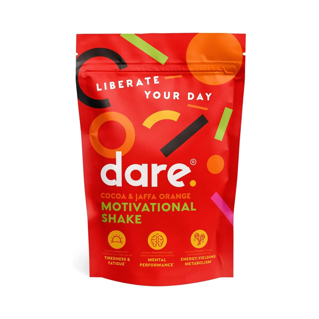dare. Motivational Shake 750g - Cocoa & Jaffa Orange – The Box Supplements