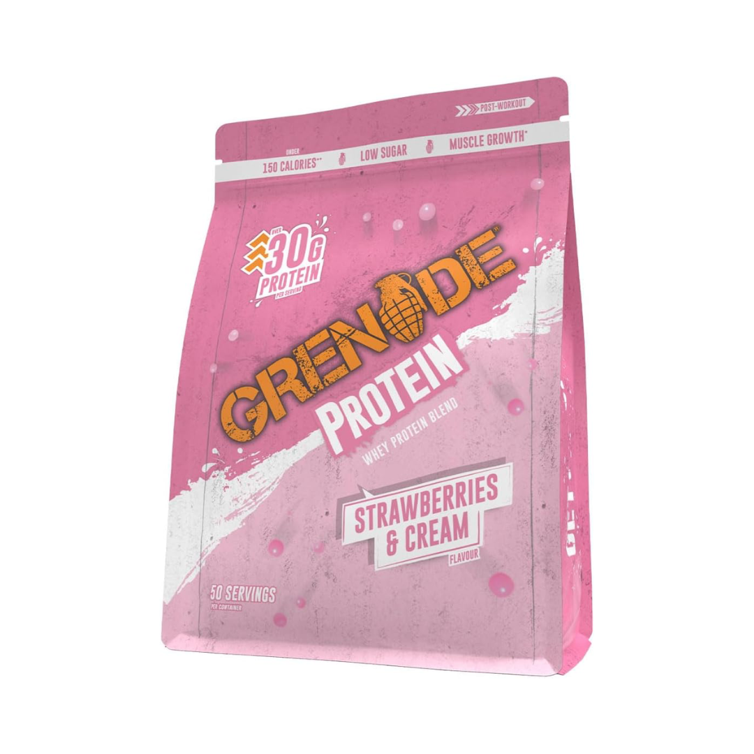 Grenade Protein 2kg - Strawberries and Cream – The Box Supplements