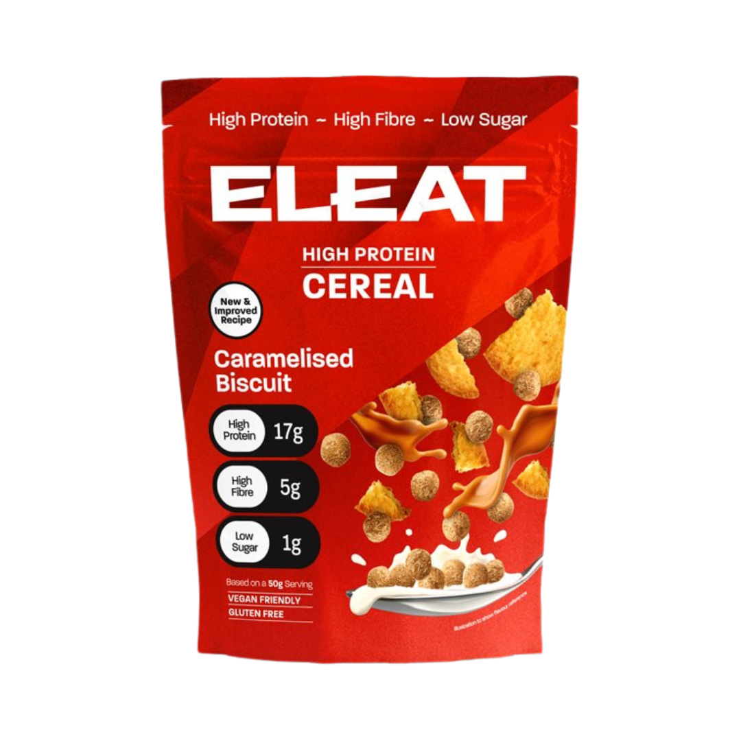 Eleat Balanced High Protein Cereal 250g - Caramelised Biscuit – The Box ...