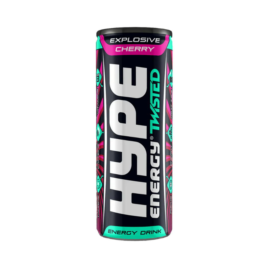 HYPE Twisted 24x250ml - Cherry – The Box Supplements