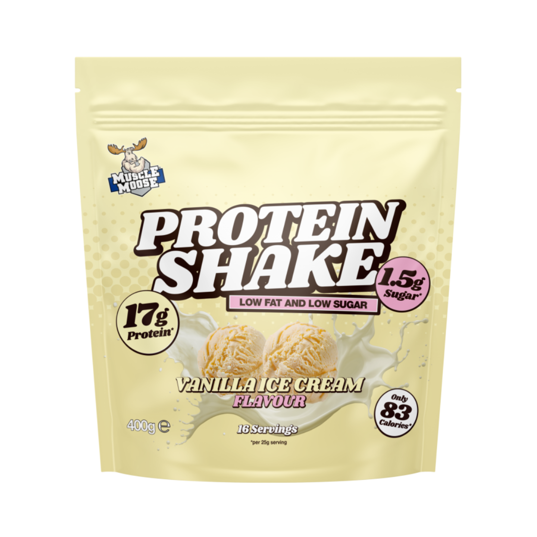 Muscle Moose Protein Shake 400g - Vanilla Ice Cream – The Box Supplements